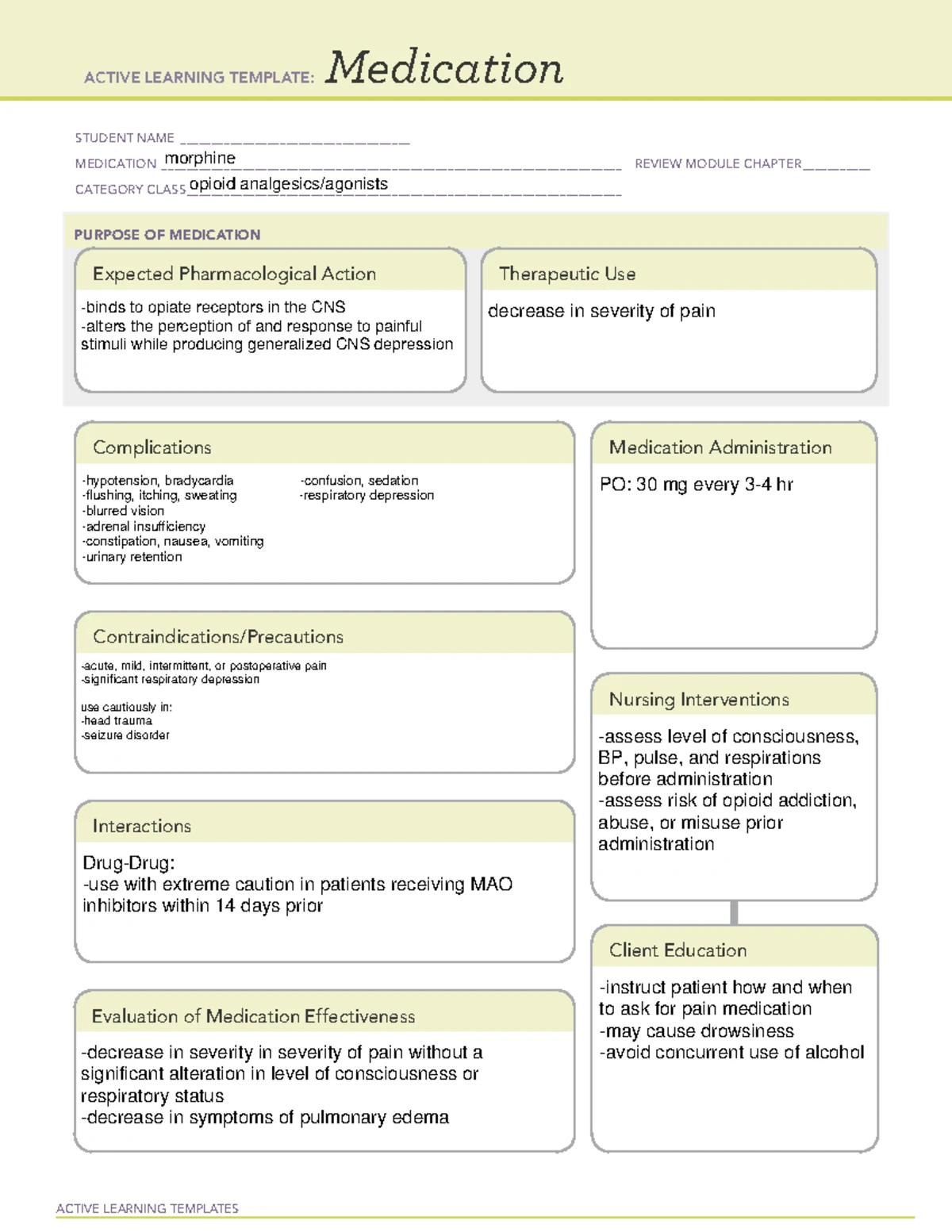 ACTIVE LEARNING TEMPLATE: Carbamazepine Drug Card Review Module - Studocu