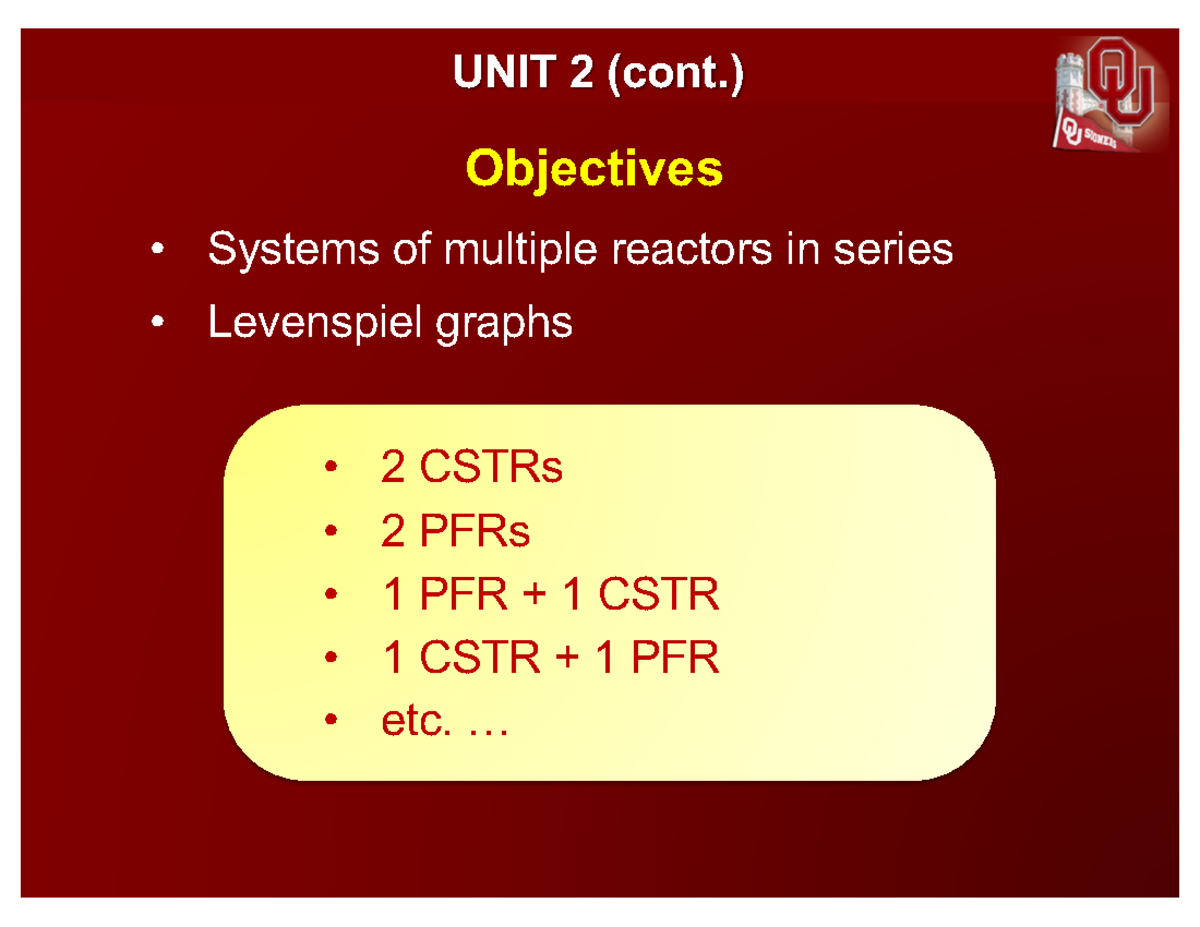 2.A.3 Reactor Sizing & Design: Levenspiel Graphs Analysis - Studocu
