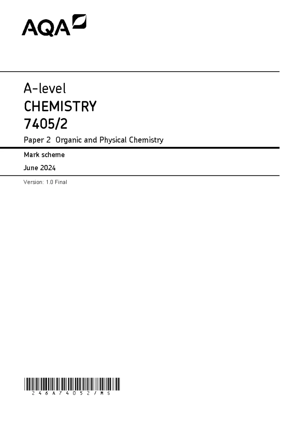 Cambridge International AS A Level Chemistry 9701 Syllabus Overview for ...