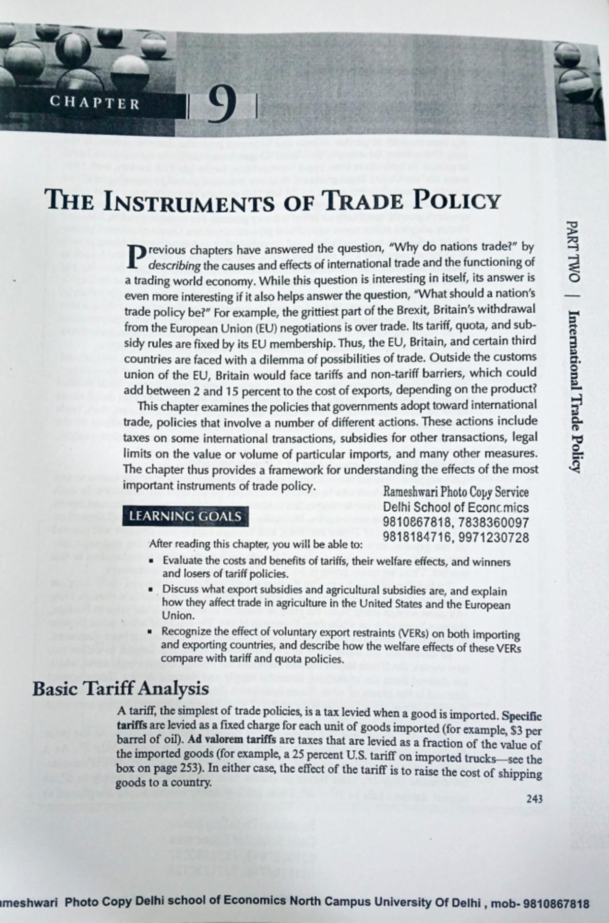 CHAPTER 9: The Instruments of Trade Policy - An In-Depth Analysis - Studocu