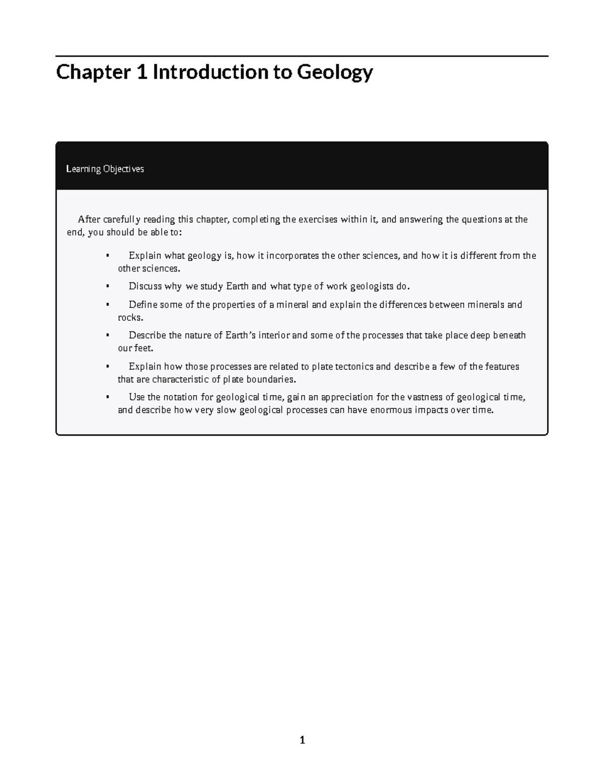 Physical Geology (GEOL101) - Chapter 1: Introduction to Geology - Studocu