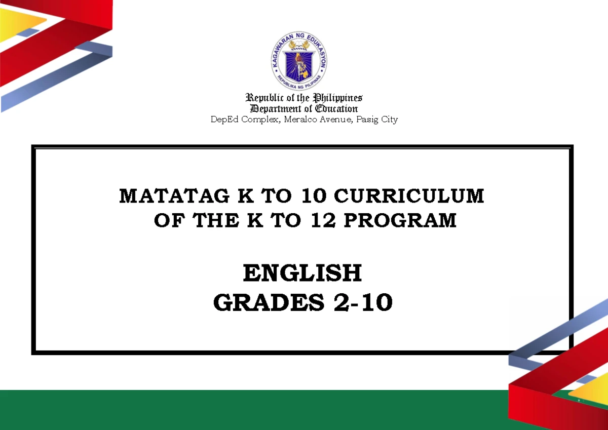 Final MATATAG Mathematics Curriculum Guide 2023 for Grade 2 - Studocu