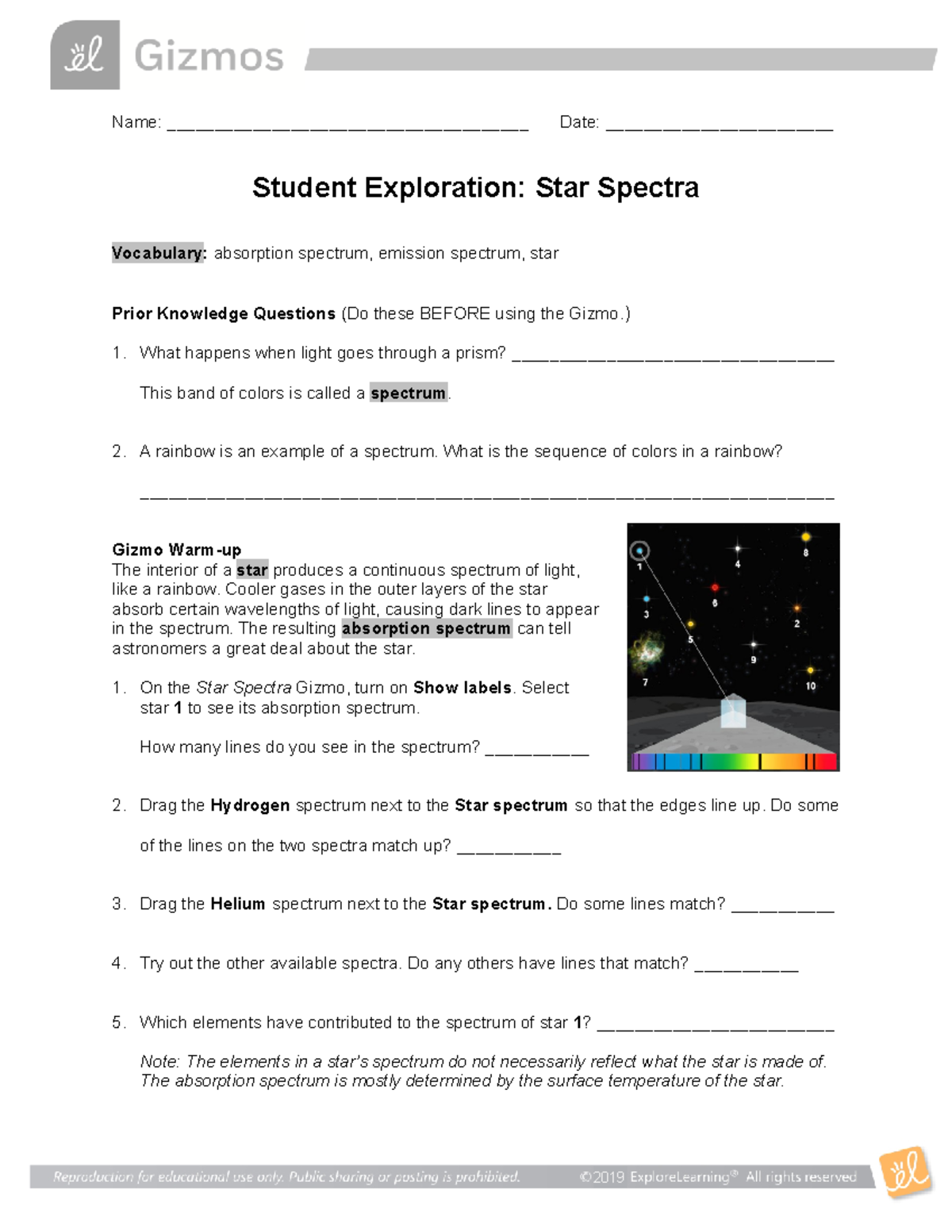 Star Spectra Exploration SE - Understanding Stellar Classification ...