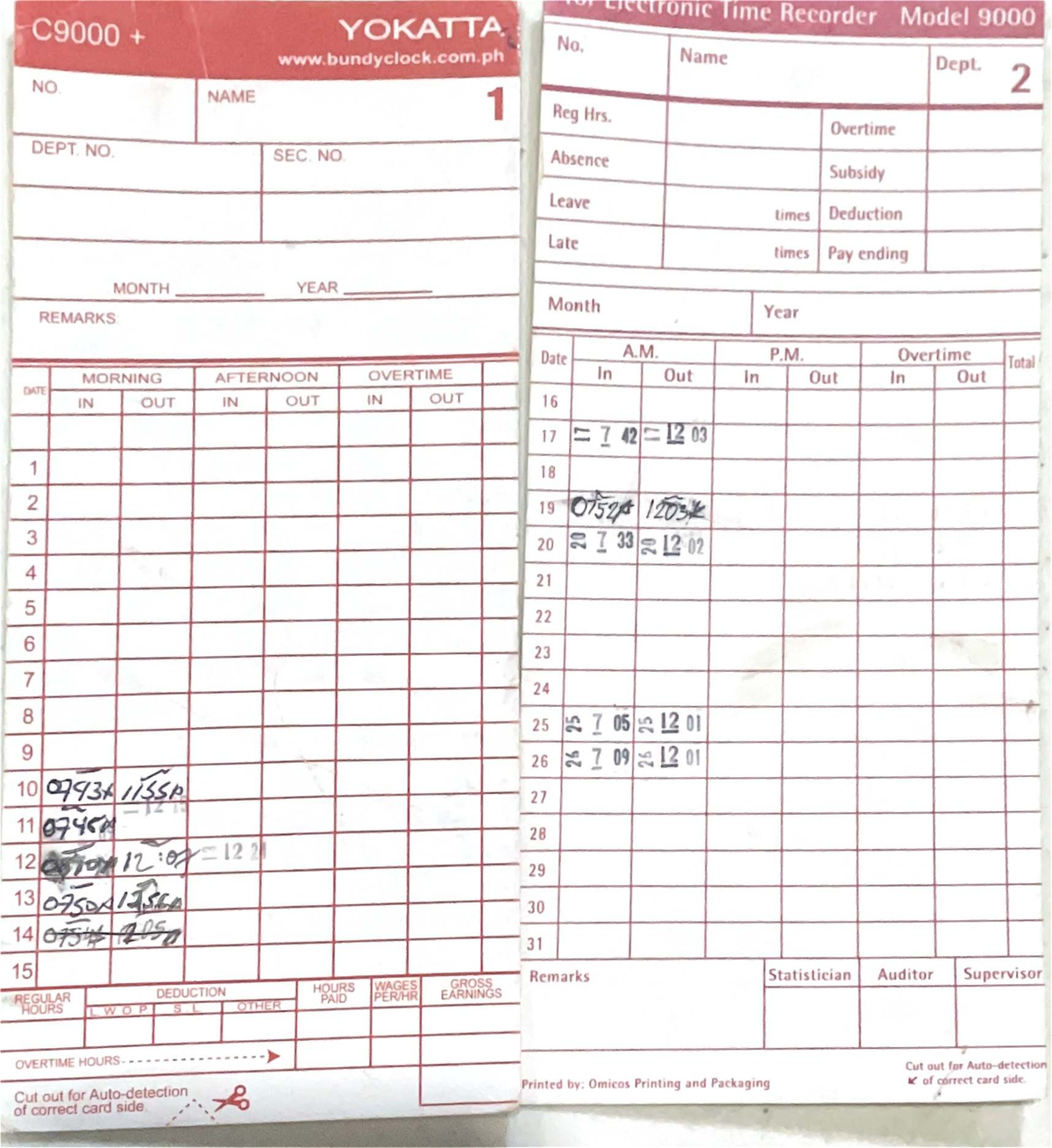 DTR Report for Electronic Time Recorder Model YOKATTA - Studocu