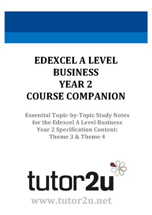 Edexcel A Level Business Exam Topic Tracker - EXAM TOPIC TRACKER FOR ...