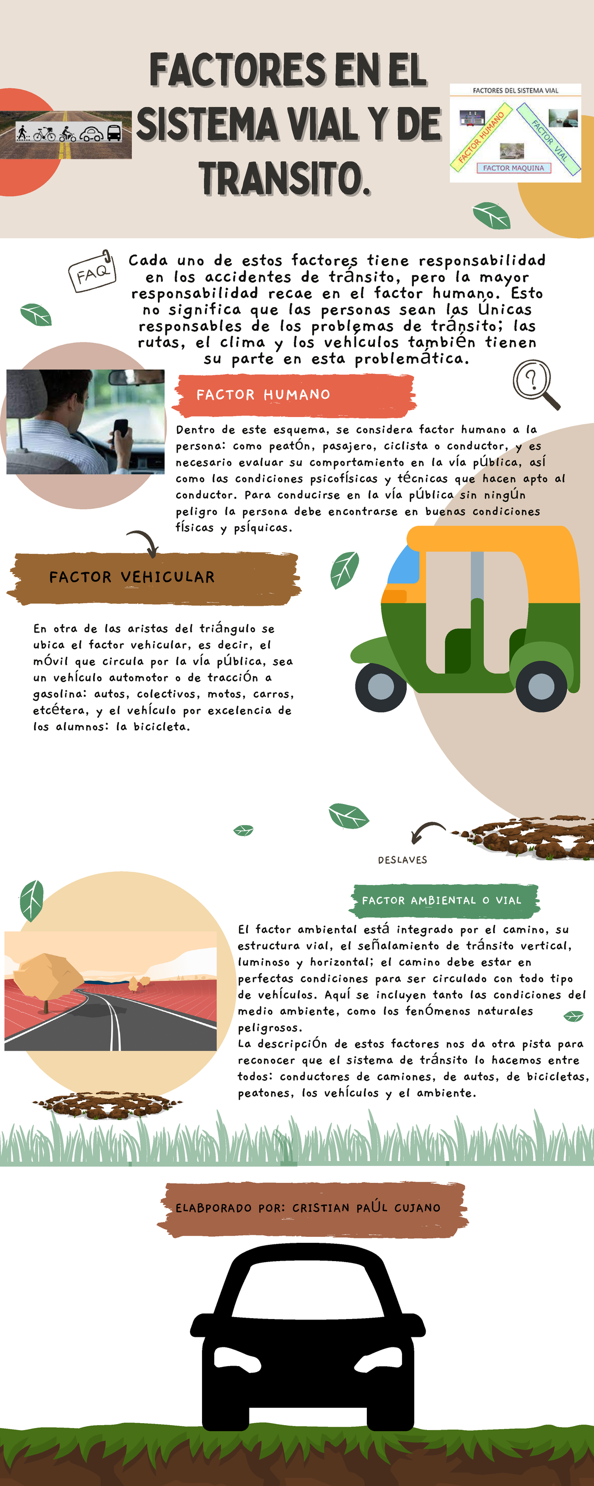 Factores en el Sistema Vial y de Tránsito: Análisis Integral - Studocu