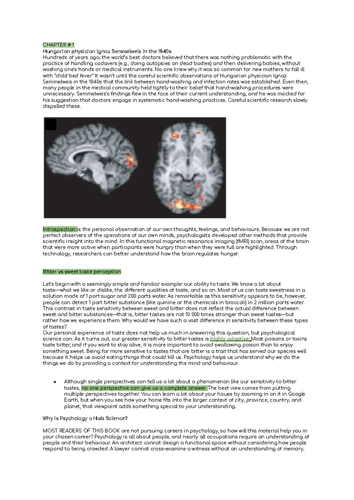 PSYA01 CHAP#1 - Introduction to Psychology: Key Concepts and Roots - Studocu