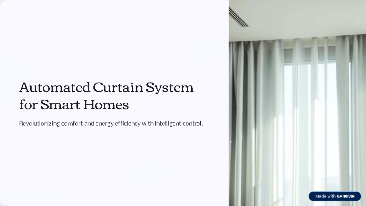 Automated Curtain System for Smart Homes: Enhancing Comfort ...
