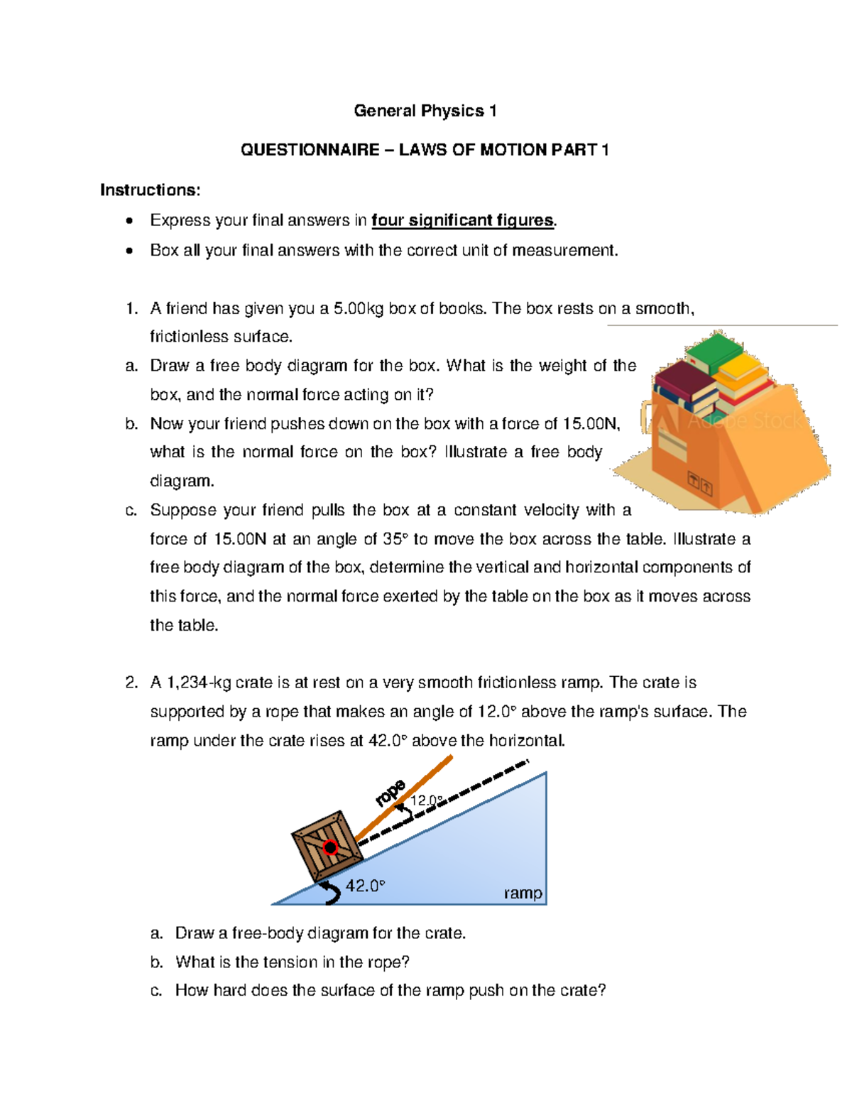 General Physics 1: Laws of Motion Part 1 Review Guide - Studocu