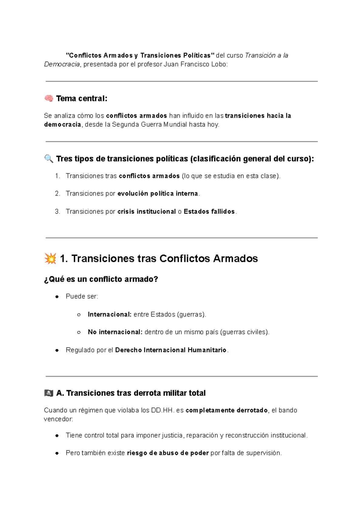 Videos ICSE 1er Parcial: Resumen y Análisis de Transiciones a la Democracia - Studocu