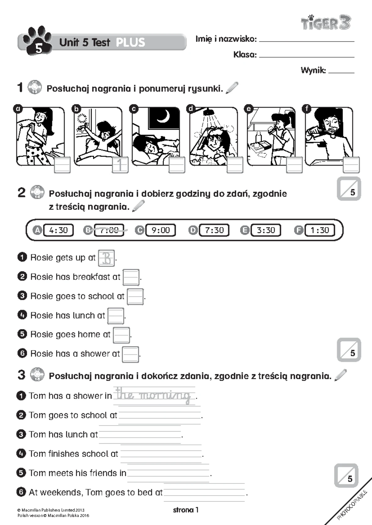 Unit 5 test A grupa 2 odpowiedzi - Junior Explorer 4 Unit 5 Test A ...