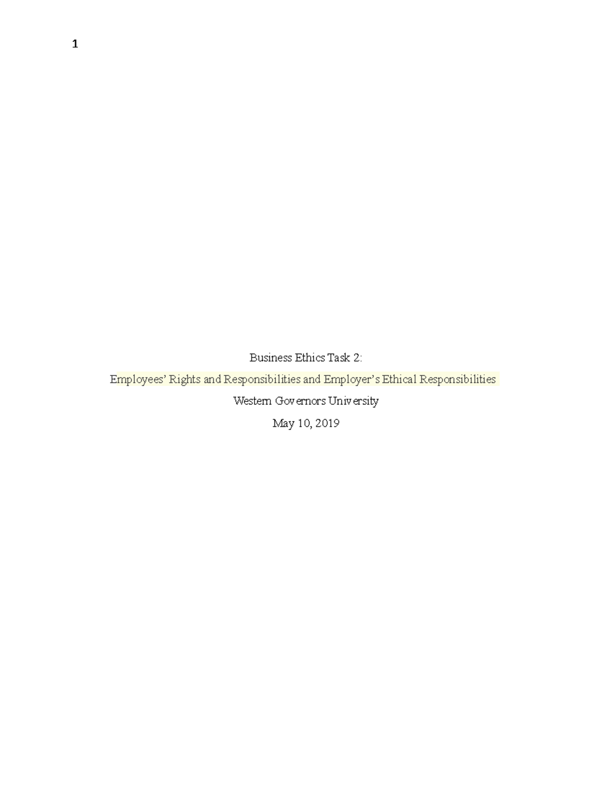 Business Ethics Task 2 - EKP1 TASK 2 - Business Ethics Task 2 ...