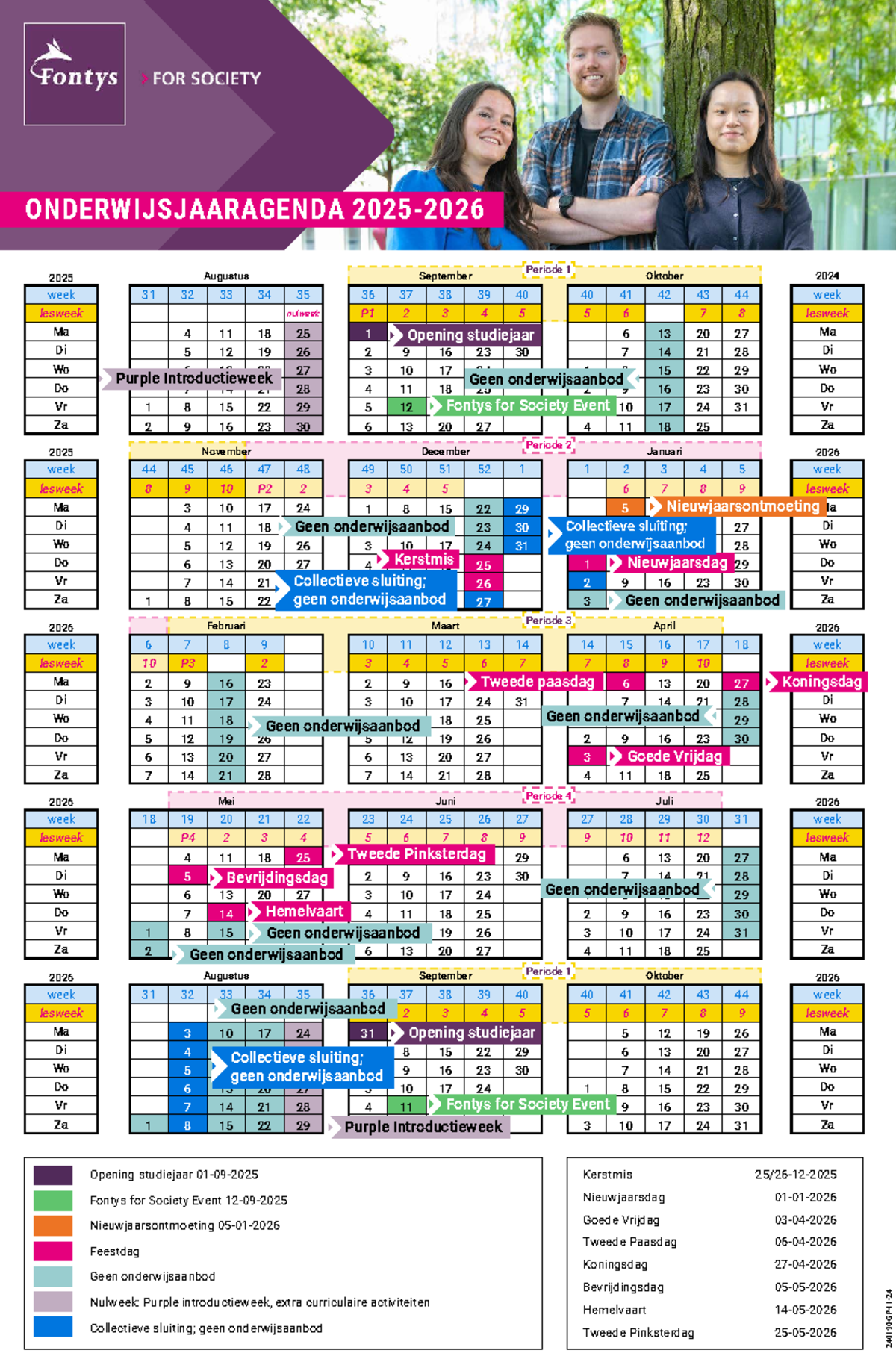 Onderwijsjaaragenda 2025-2026: Lesweken en Belangrijke Data - Studeersnel