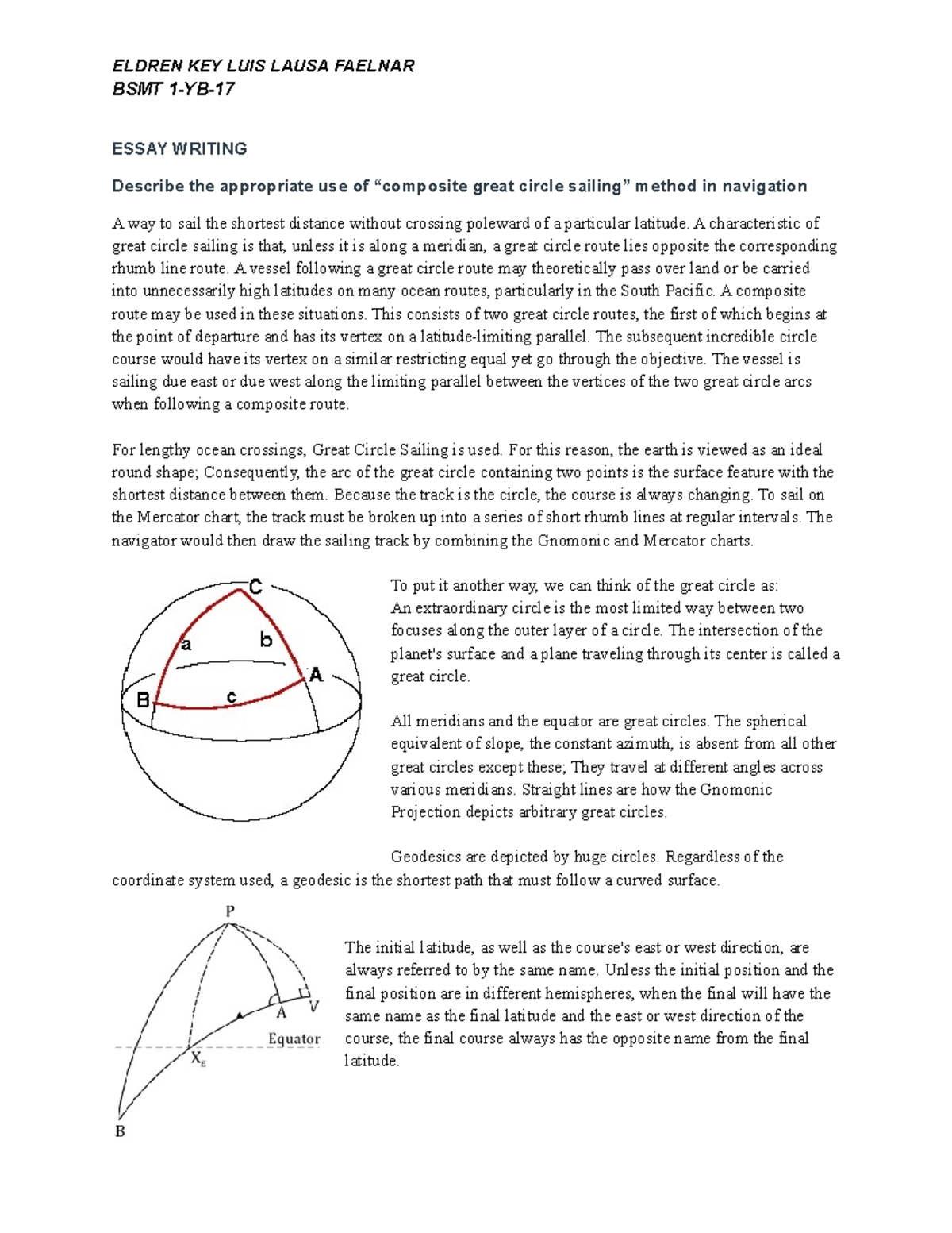 BSMT 1-YB - Week 7 Lab on Composite Great Circle Sailing Techniques ...