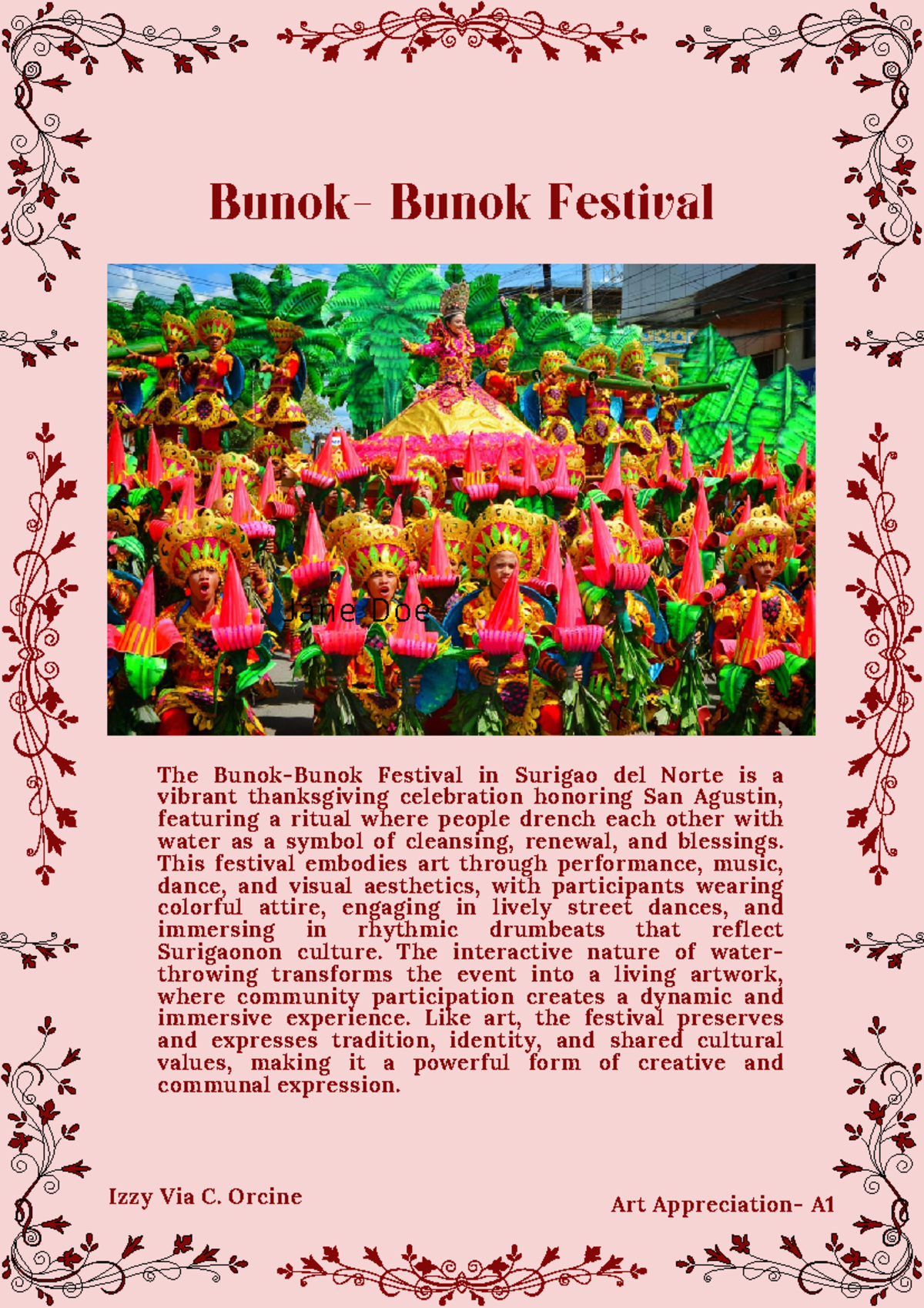 Orcine- A Rtapp - ACTIVITY - Jane Doe Bunok- Bunok Festival The Bunok ...
