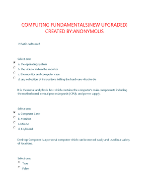 Prelim Quiz 1 - source for this subject - Prelim Quiz 1 /It is simply a list of unambiguous ...