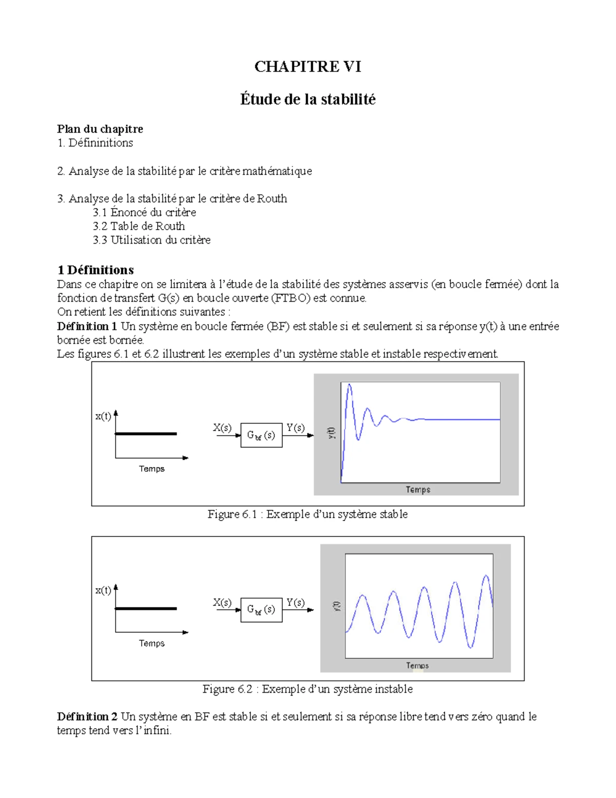 Chapitre 7 - note de cours - Chapitre 7 : Erreurs statiques des ...