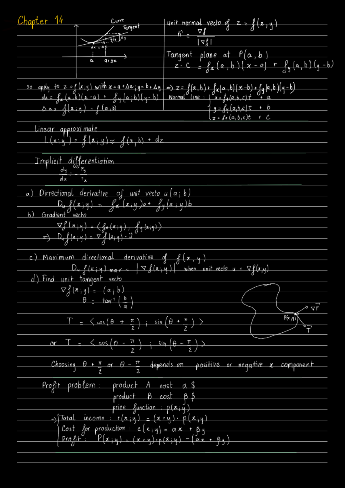 Calculus 2 Chapter 14: Curve Tangents and Normal Vectors - Studocu