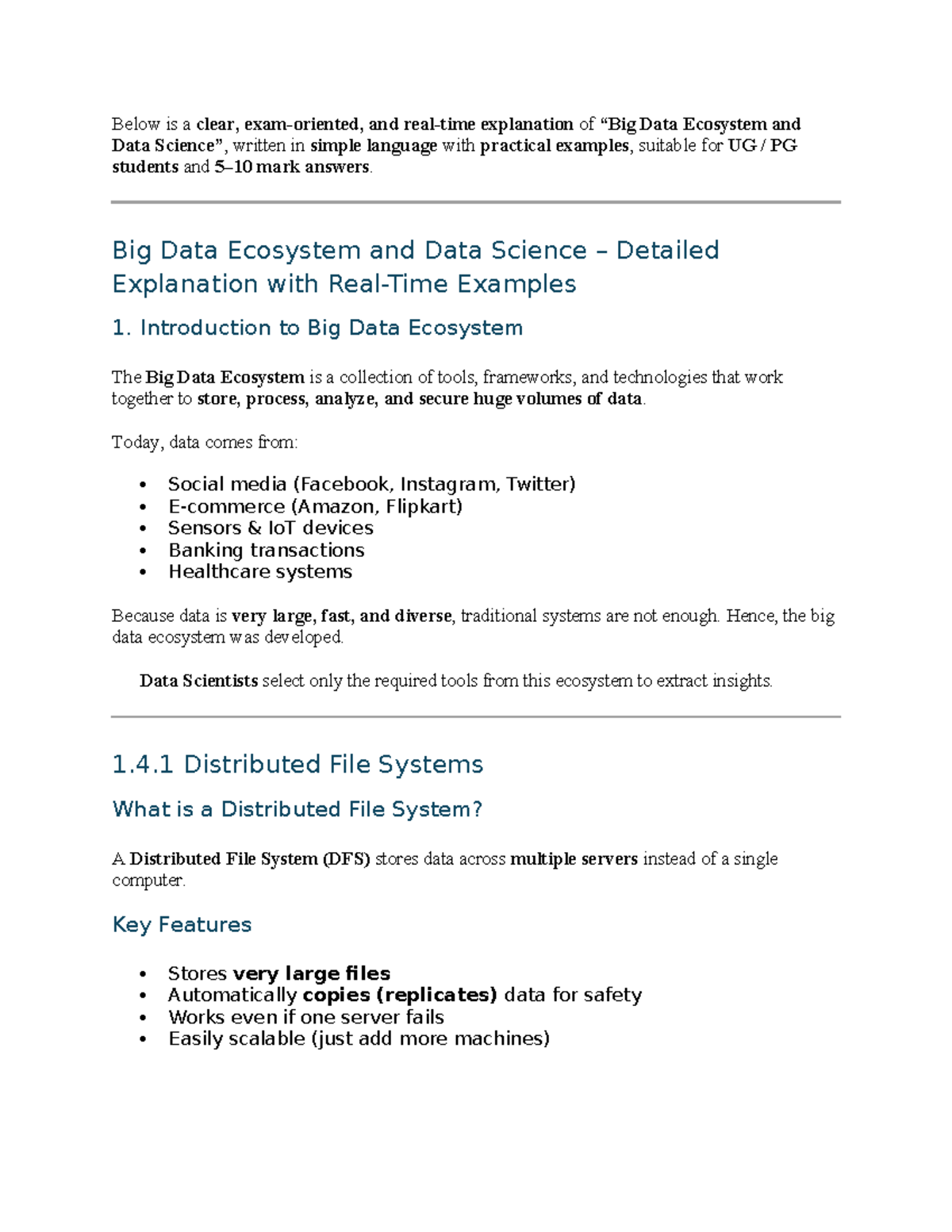 Big Data Ecosystem Explained: Tools, Frameworks & Examples (UG PG ...