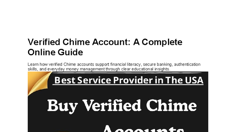 How to Buy Verified Chime Accounts: A Comprehensive Guide - Studocu