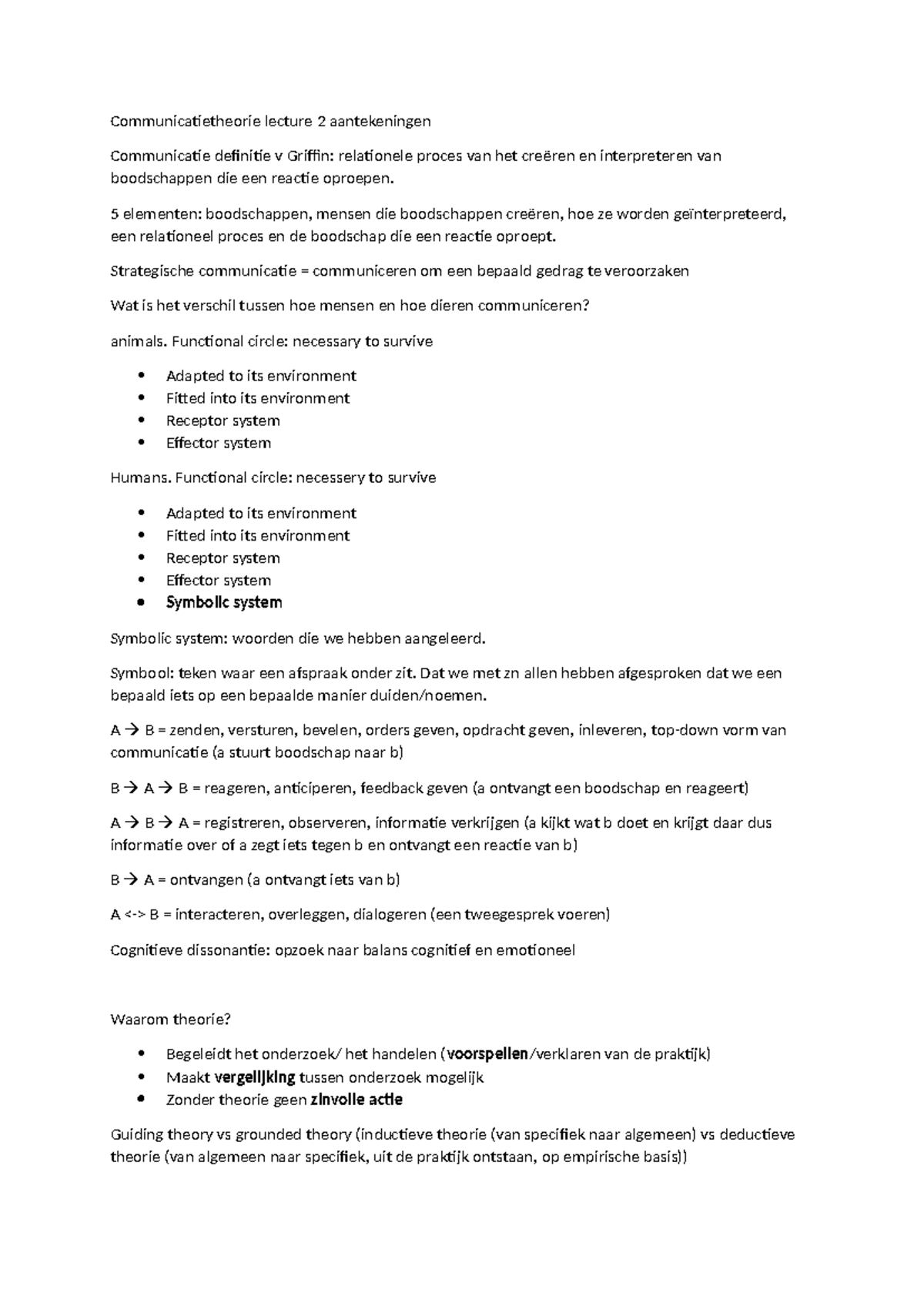 Communicatietheorie Lecture 2 Aantekeningen en Kernconcepten - Studeersnel