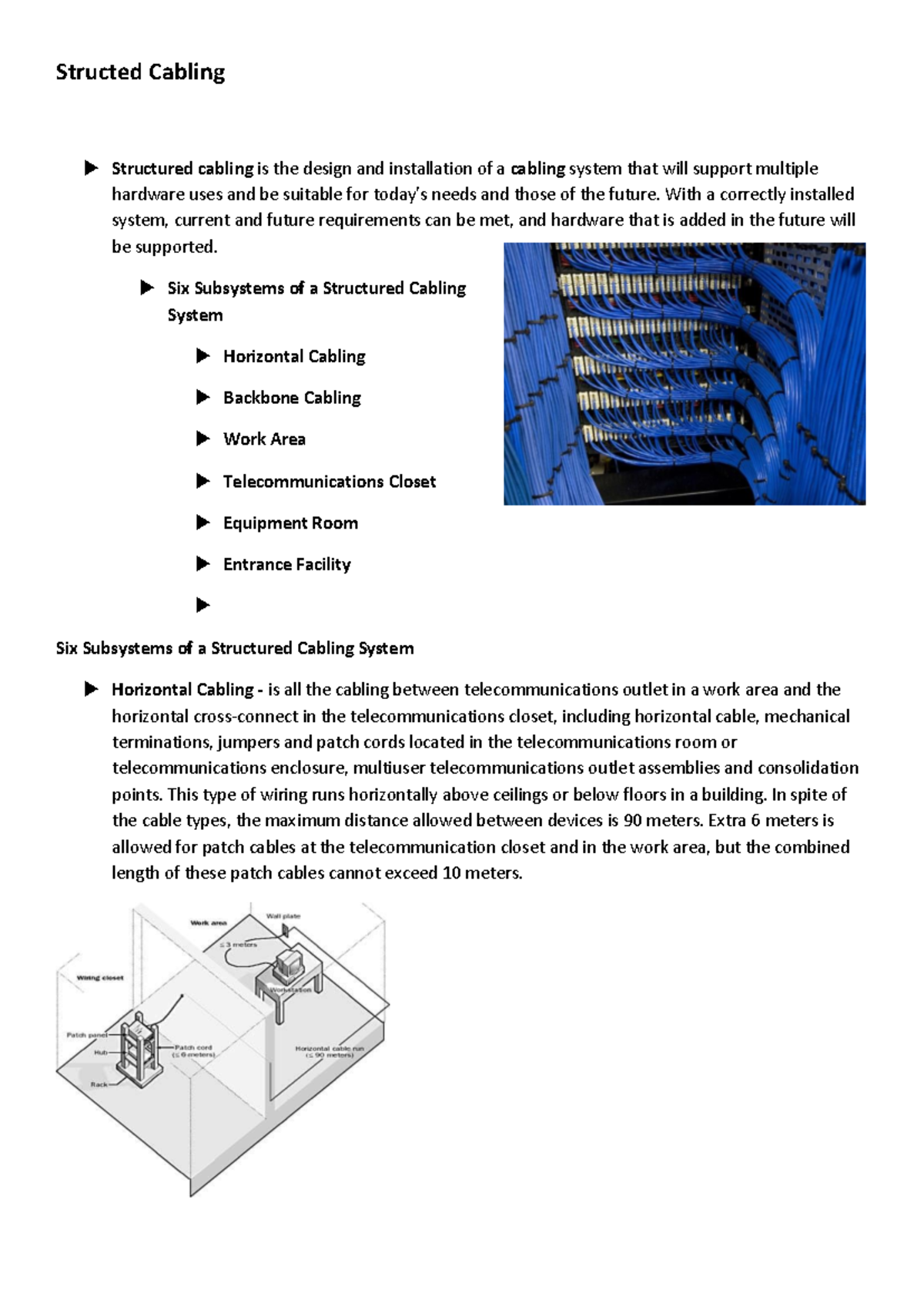 Structed Cabling - Structed Cabling Structured cabling is the design ...