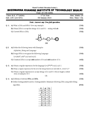 ADA (BCS401) Model Question Paper - BCS Shanti Vardhak Education Society’s Dept. of CSE / CSE(DS ...