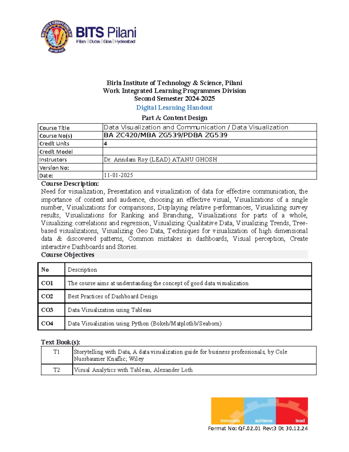 BA ZG539 Digital Learning Handout: Data Visualization & Communication ...