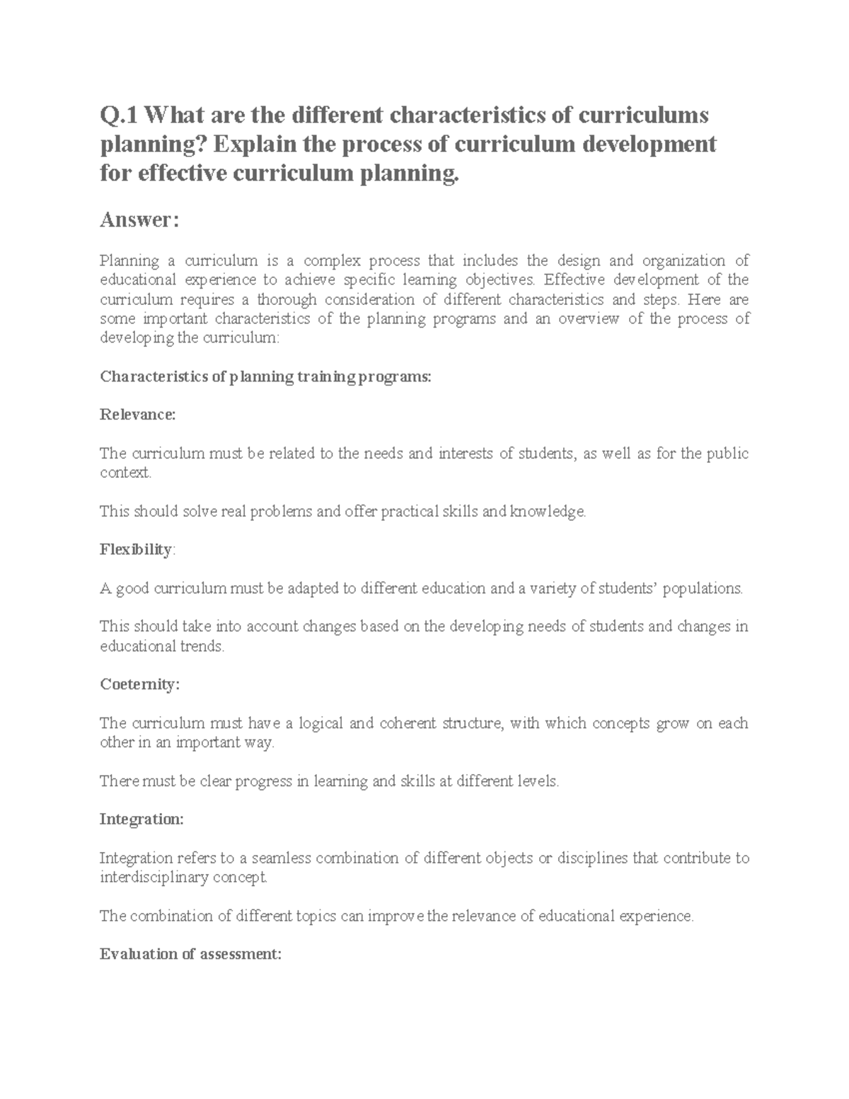 8603 Aut 2023 - Solved Assignment: Curriculum Planning & Development - Studocu