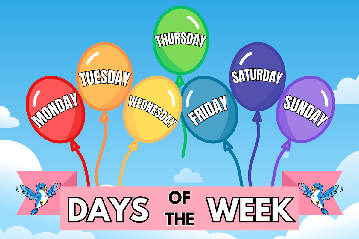DAYS OF THE WEEK Chart - DAYSDAYS OF THE OF THE WEEKWEEK M O N D A Y M ...