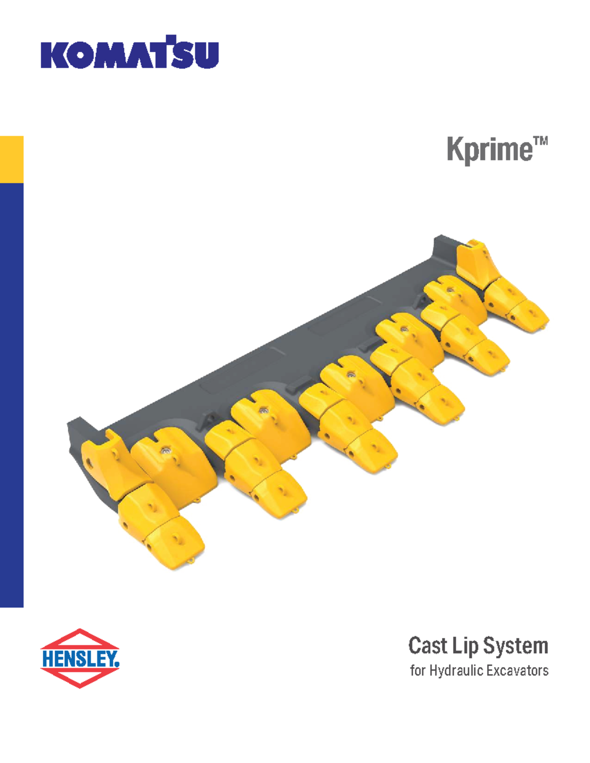 Kprime Cast Lip System for Hydraulic Excavators: Brochure Overview ...