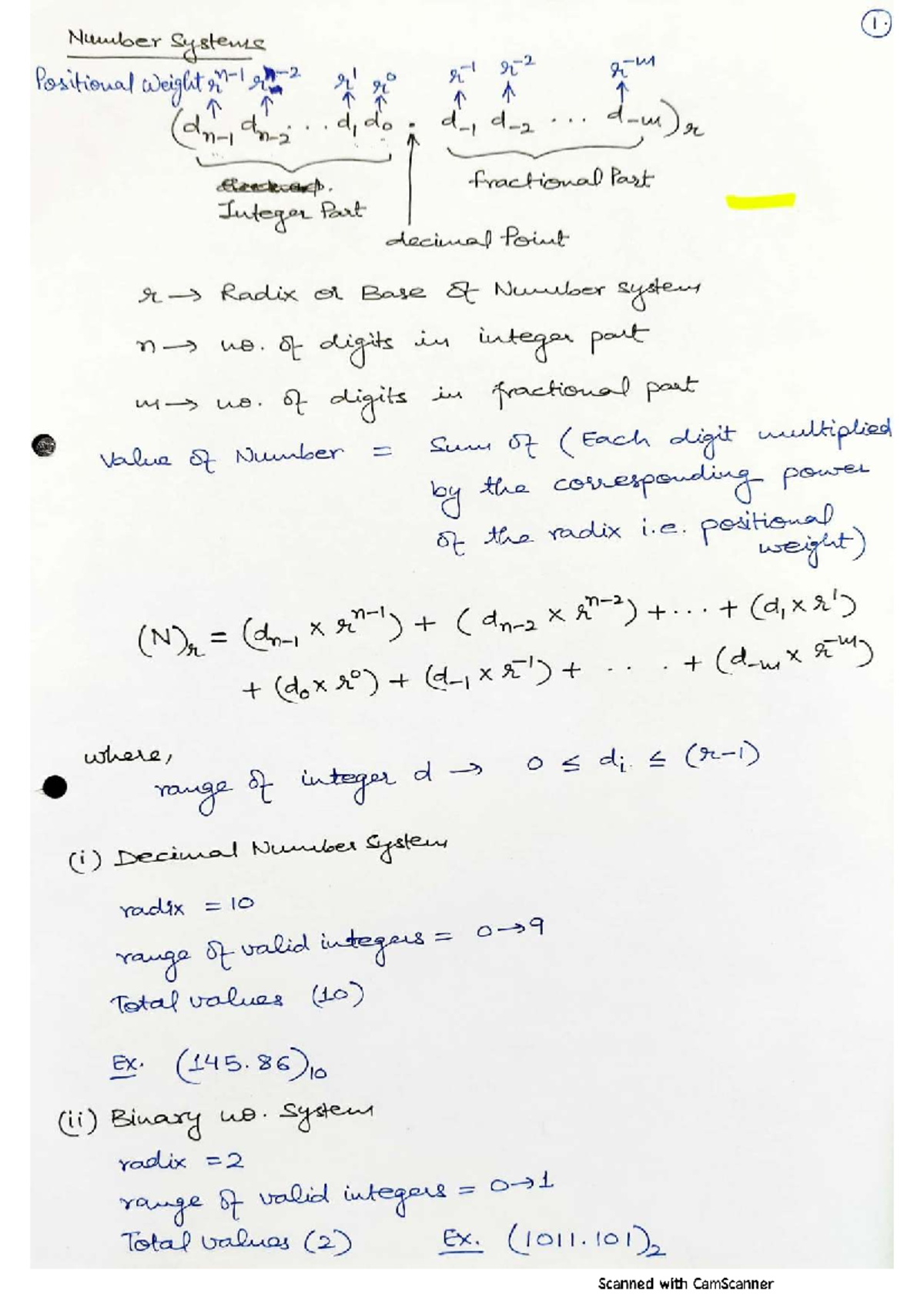 Digital Electronics Unit 1: Number Systems and Complements - Studocu
