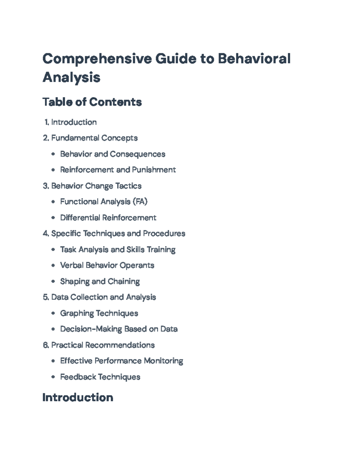 Comprehensive Behavioral Analysis Guide (BA 101) for Practitioners ...