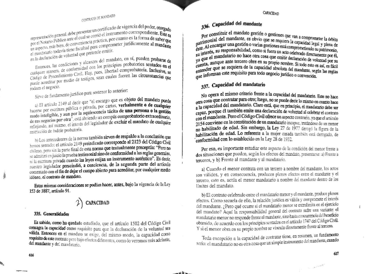 Contrato de Mandato: Capacidades y Obligaciones del Mandante y ...