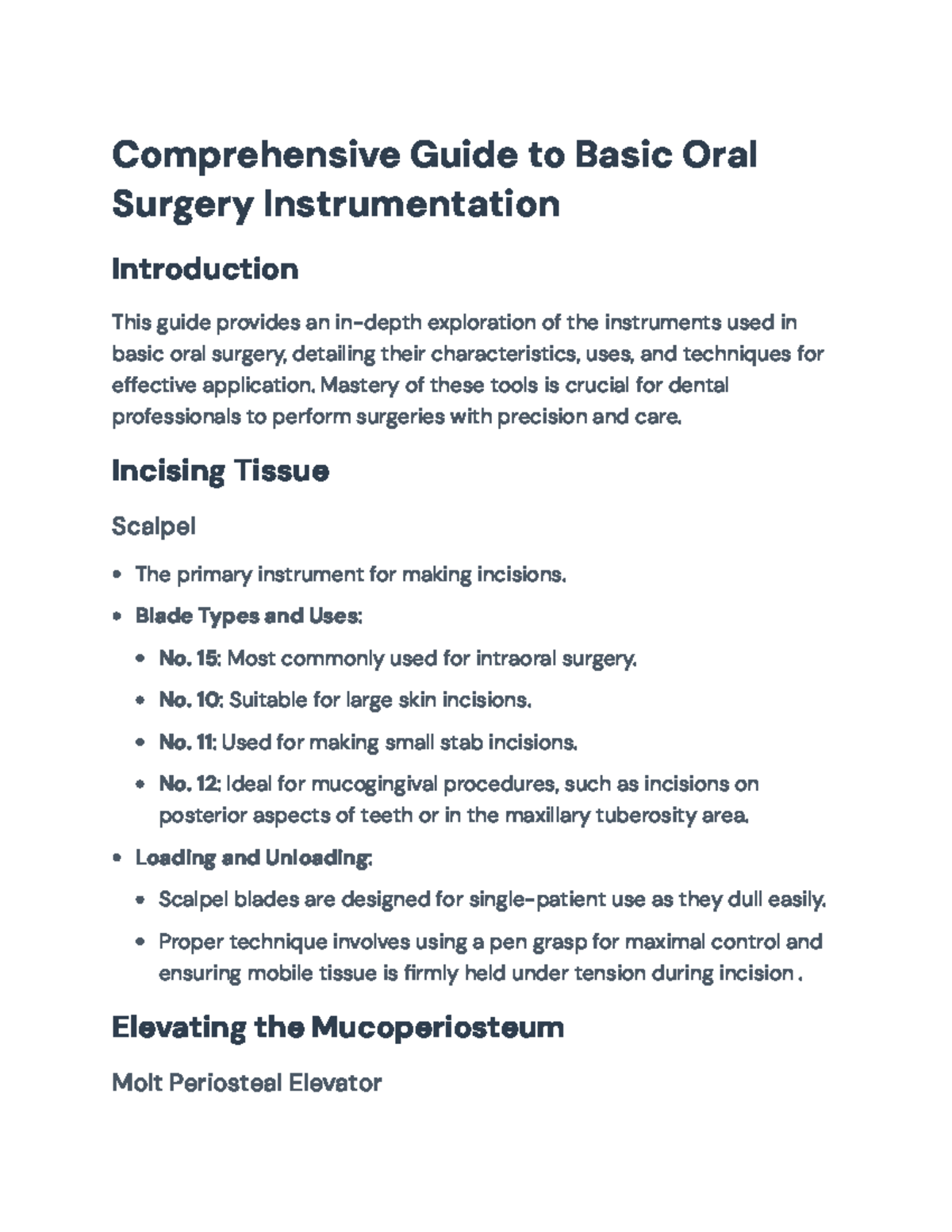 Comprehensive Guide to Oral Surgery Instruments (Course Code: OS101 ...