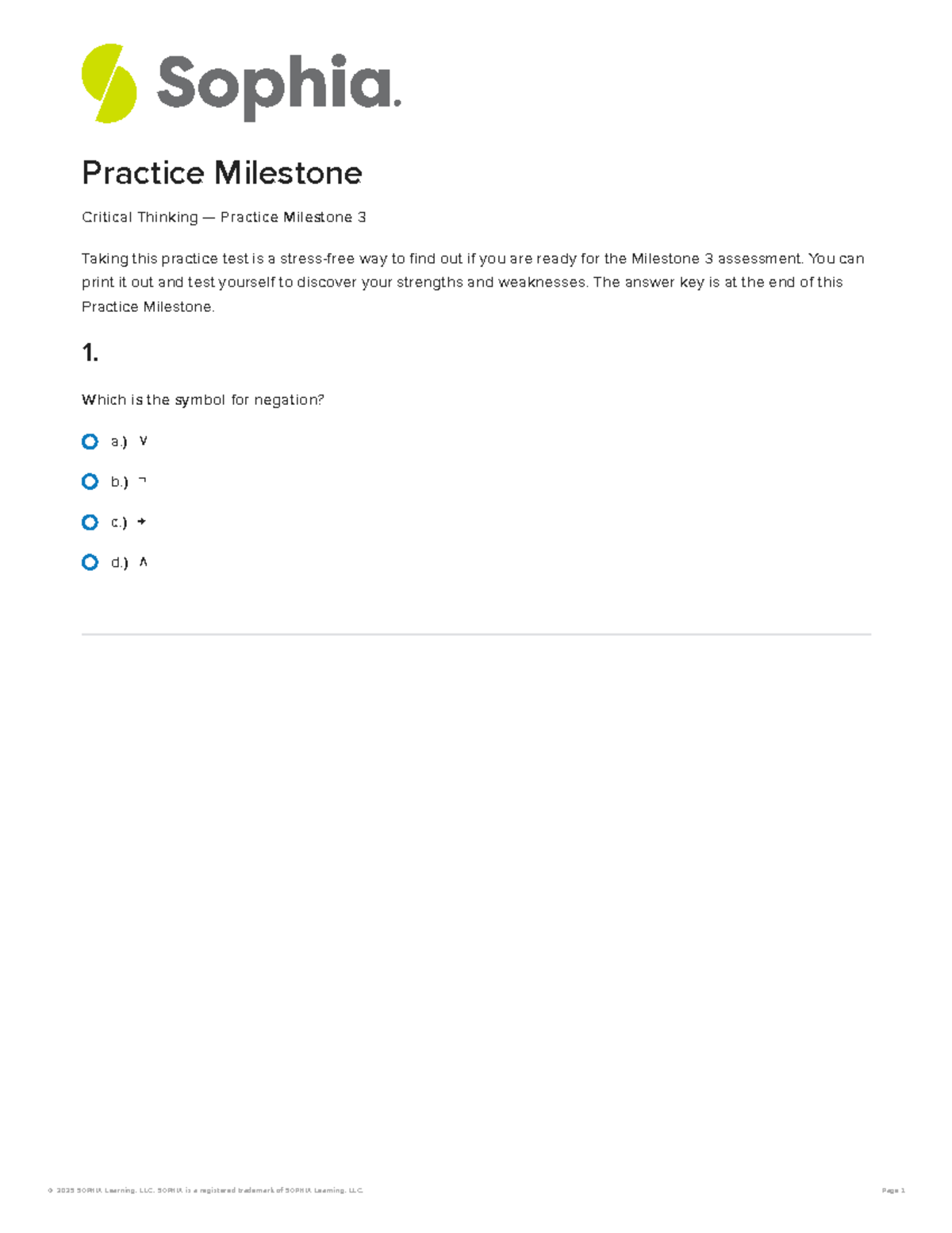 Unit 3 - Practice Milestone 3: Critical Thinking Test Preparation - Studocu