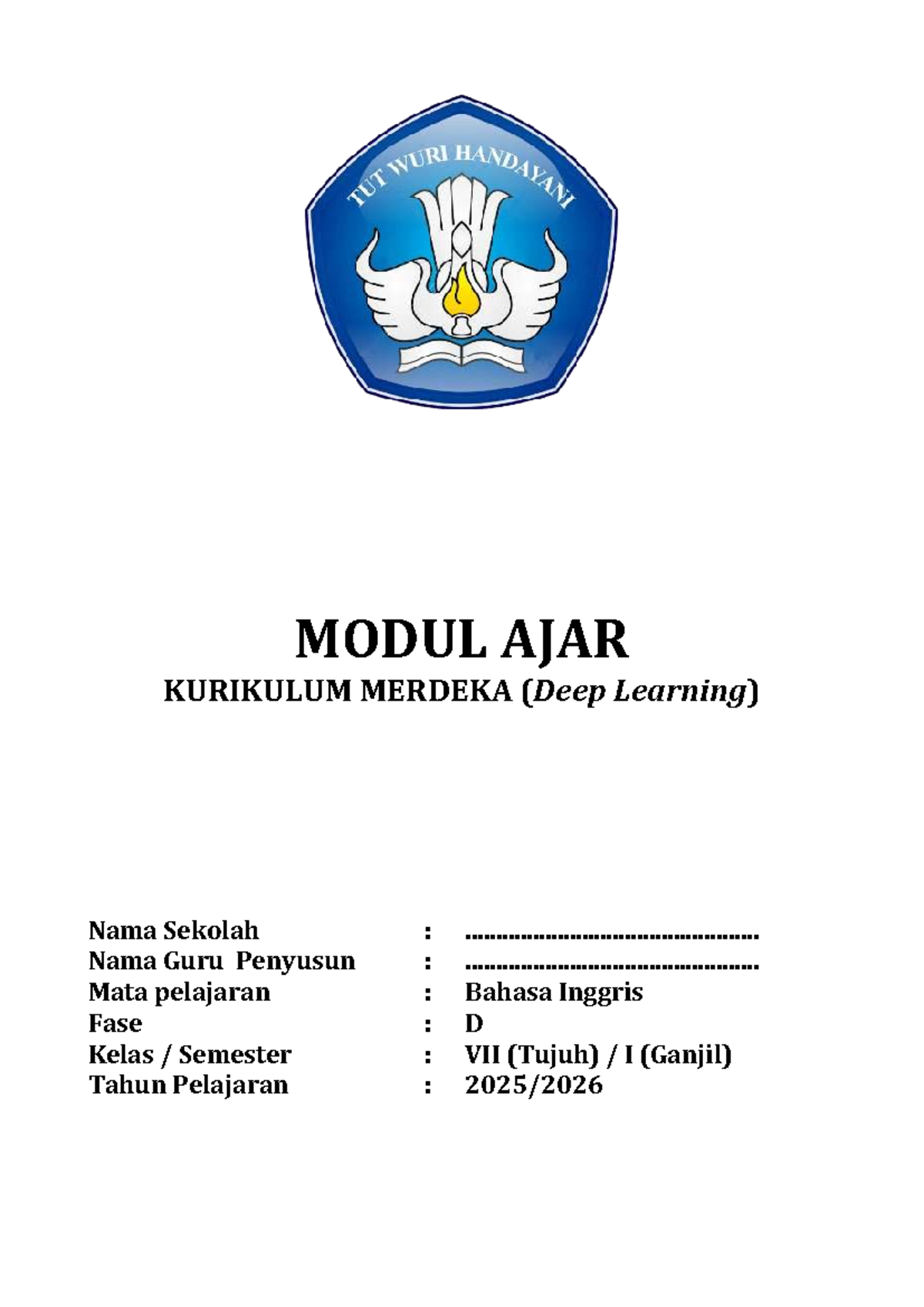 Chapter 1: Lesson Plan for English VII D (Ganjil) - About Me - Studocu