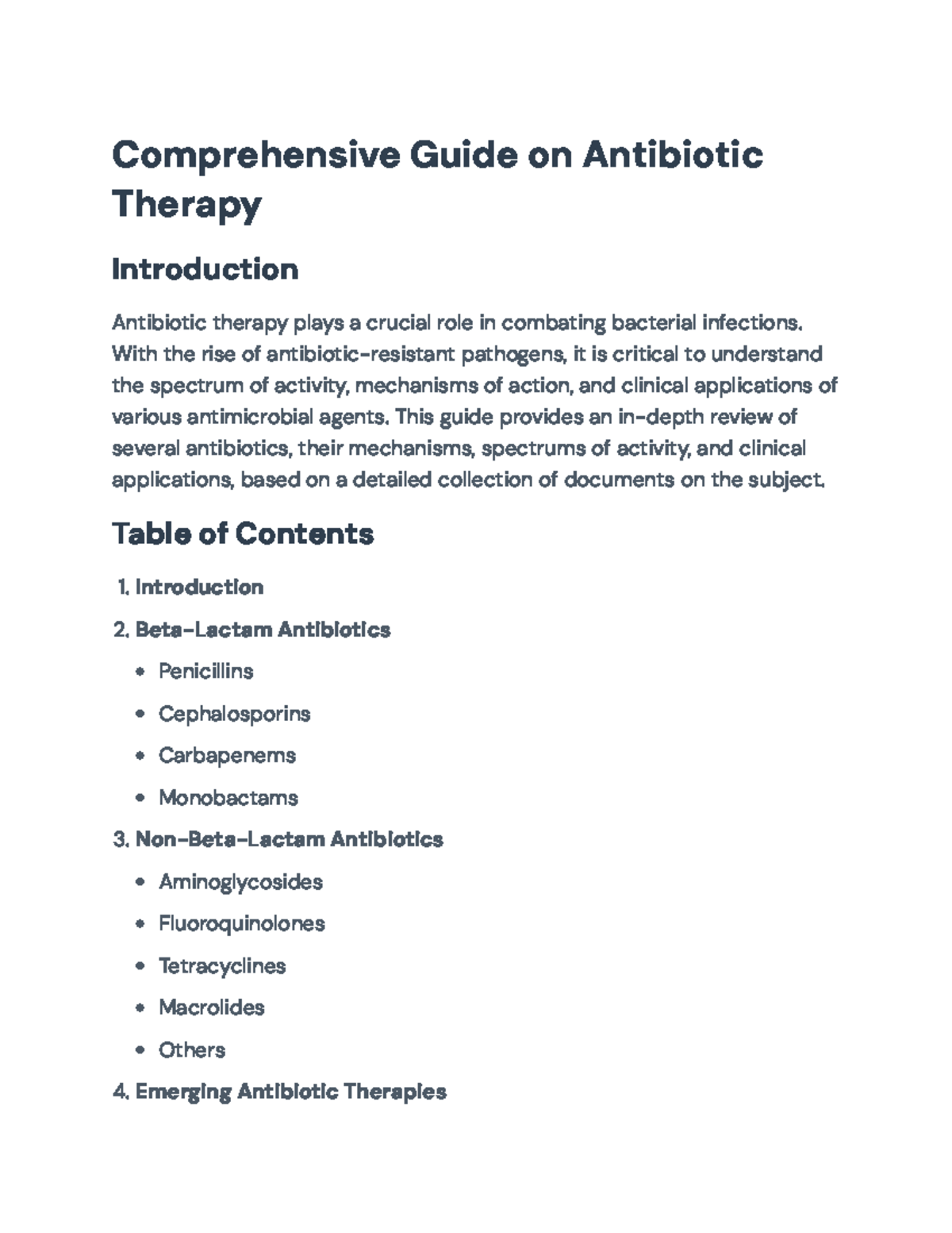 Comprehensive Guide on Antibiotic Therapy: Mechanisms and Applications ...