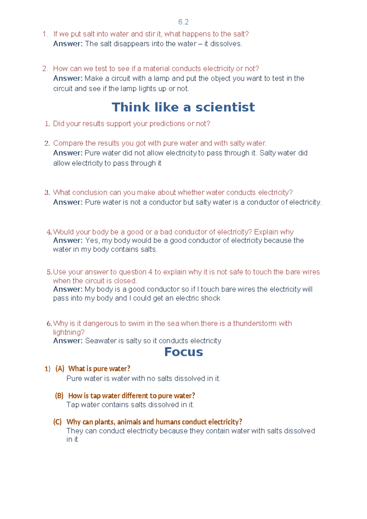 6.2 Conductivity of Water: Salt vs. Pure Water - Science Insights - Studocu