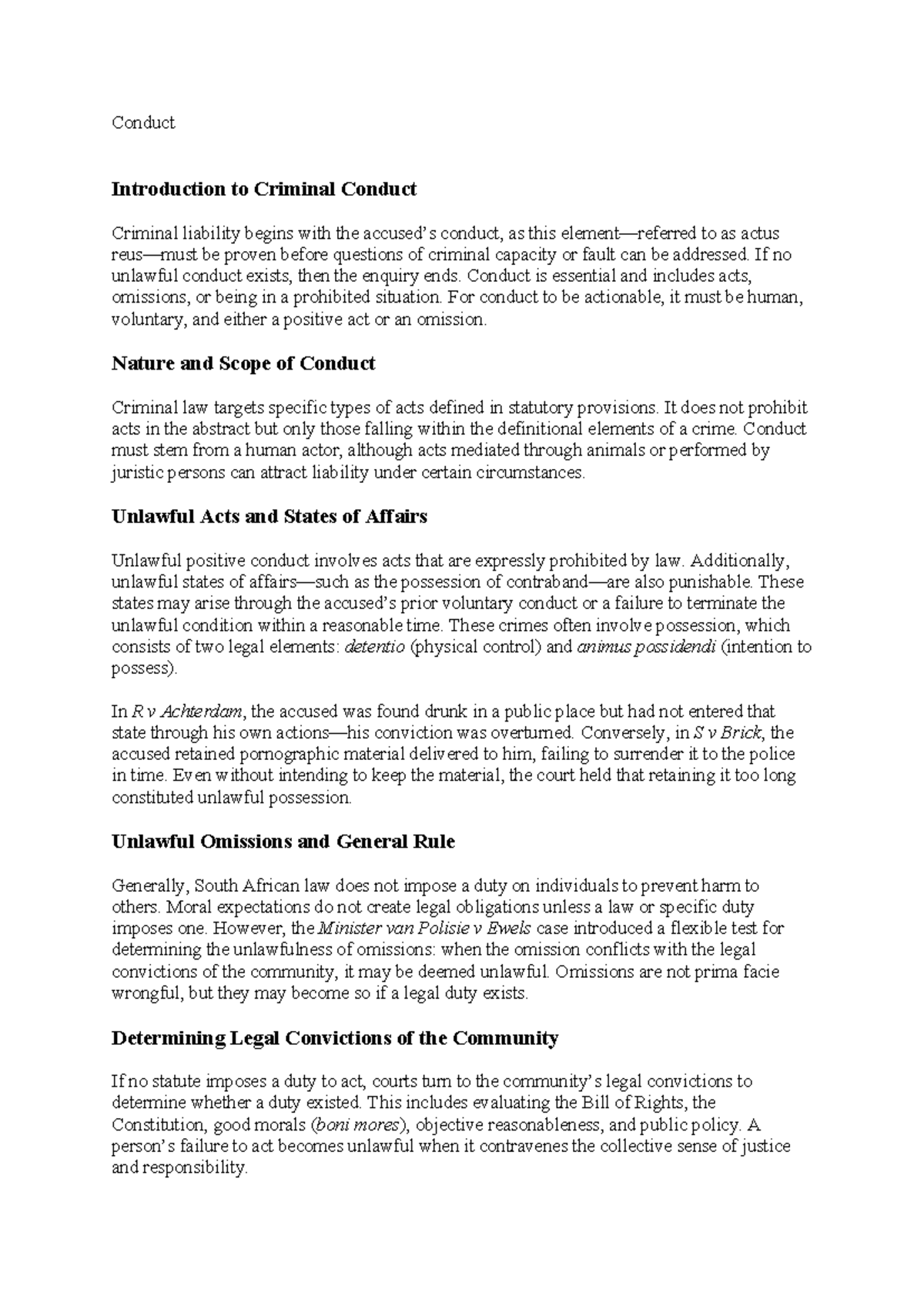 Criminal Law 101: Understanding Conduct and Liability in Criminal Cases ...