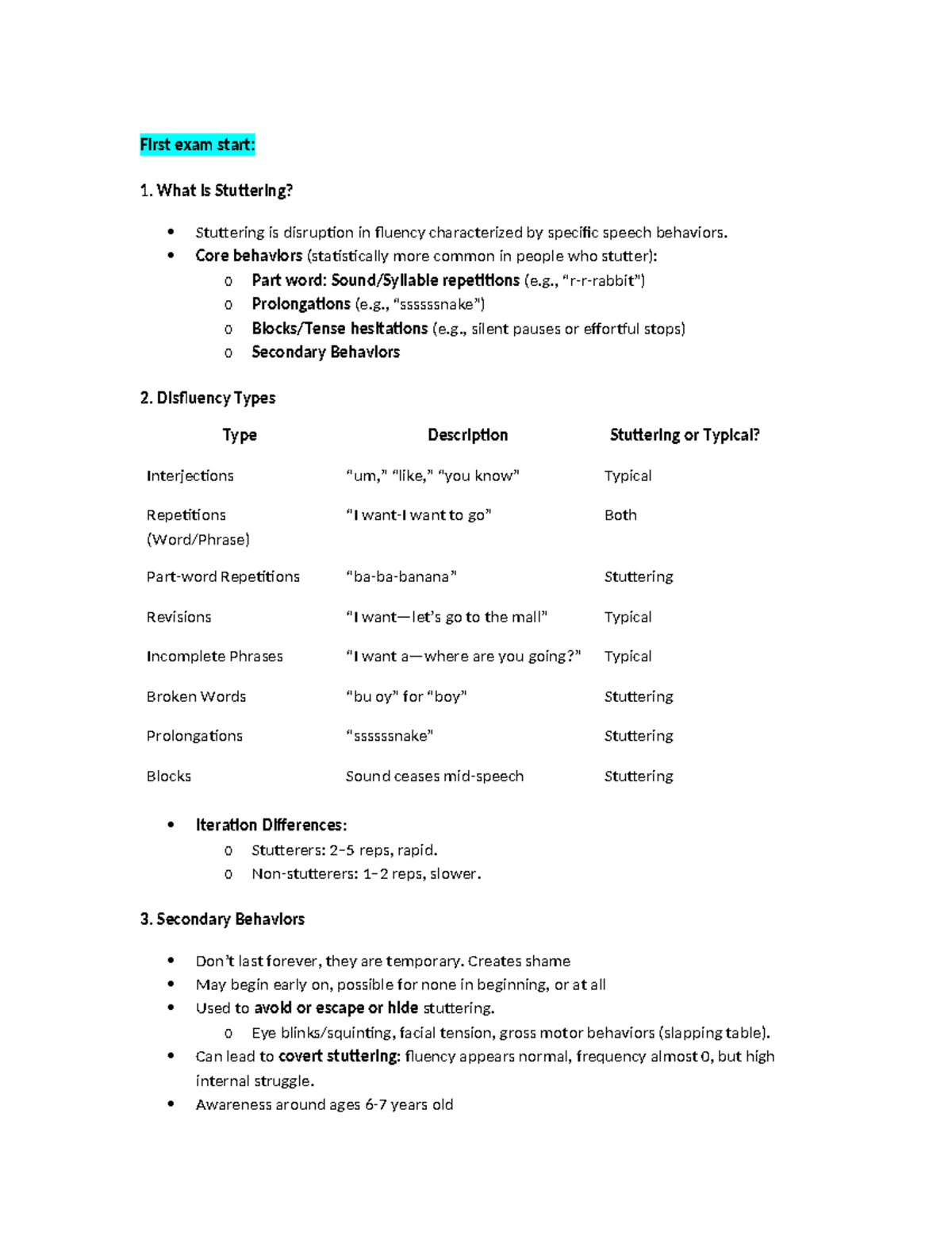 Comprehensive Approaches to Stuttering Therapy and Assessment (SLP 101 ...