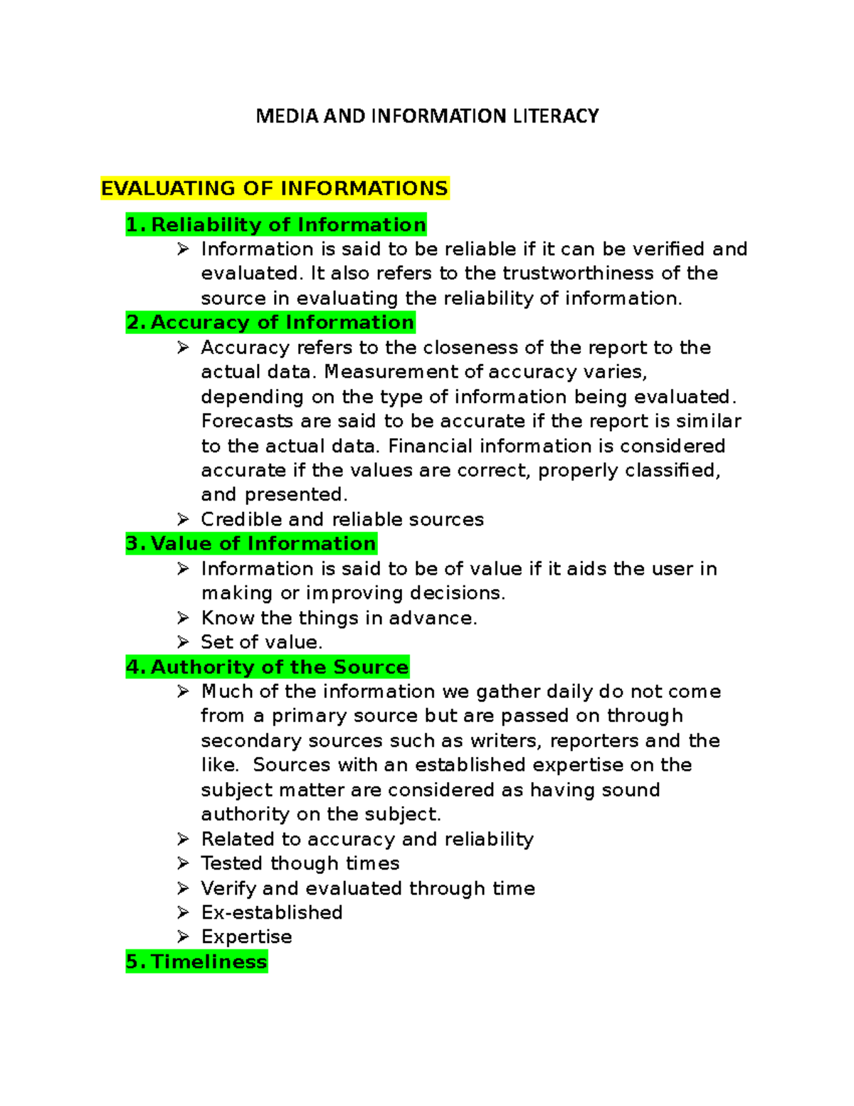 MIL- Media and Information Literacy Review: Evaluating Info Reliability ...