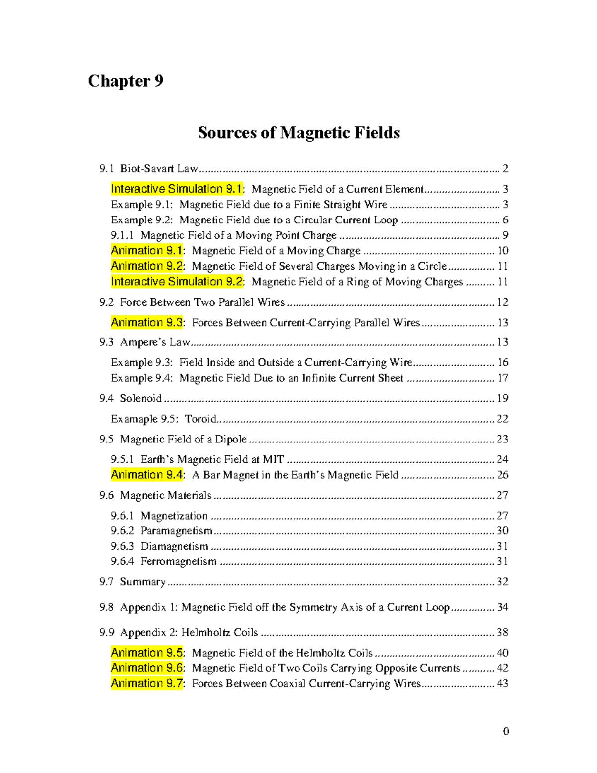 Chapter 9: Sources of Magnetic Fields - Key Concepts and Examples - Studocu