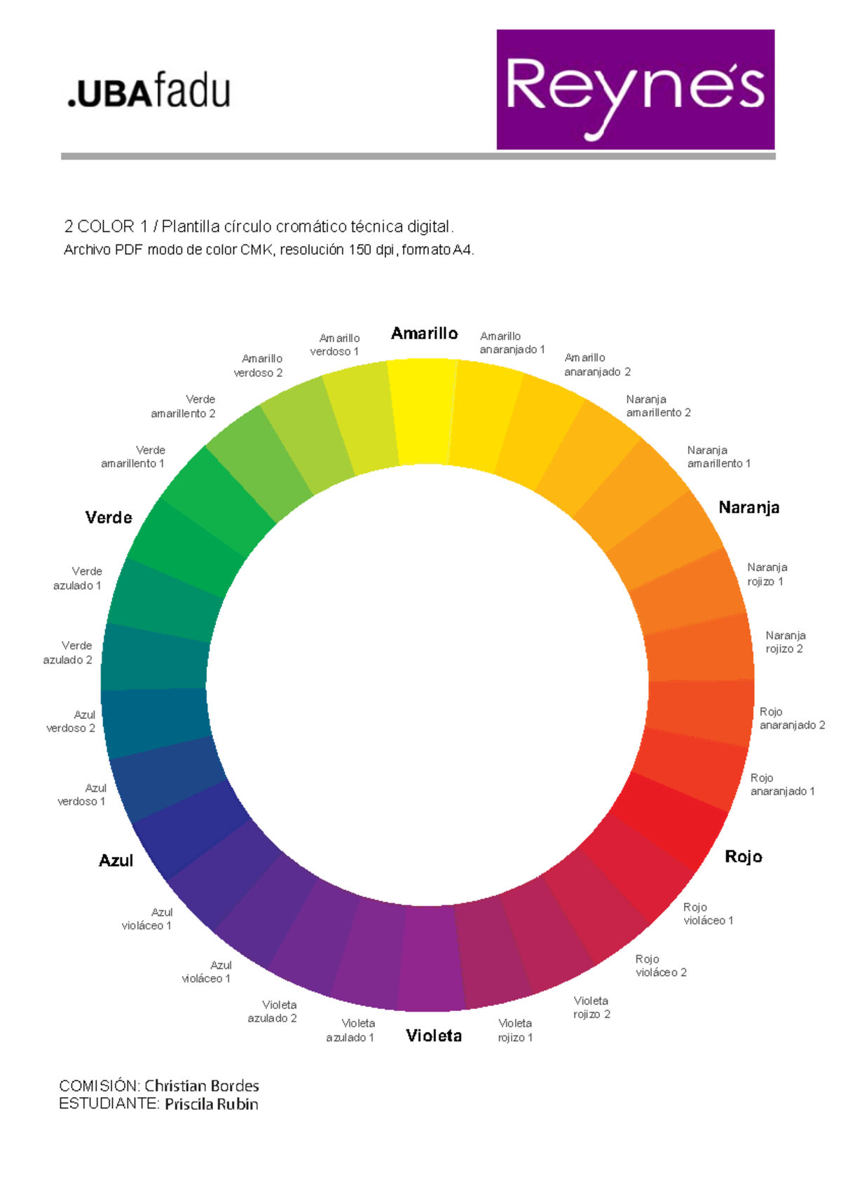 1DUDQMD Color Circles and Palettes Study Guide - Studocu