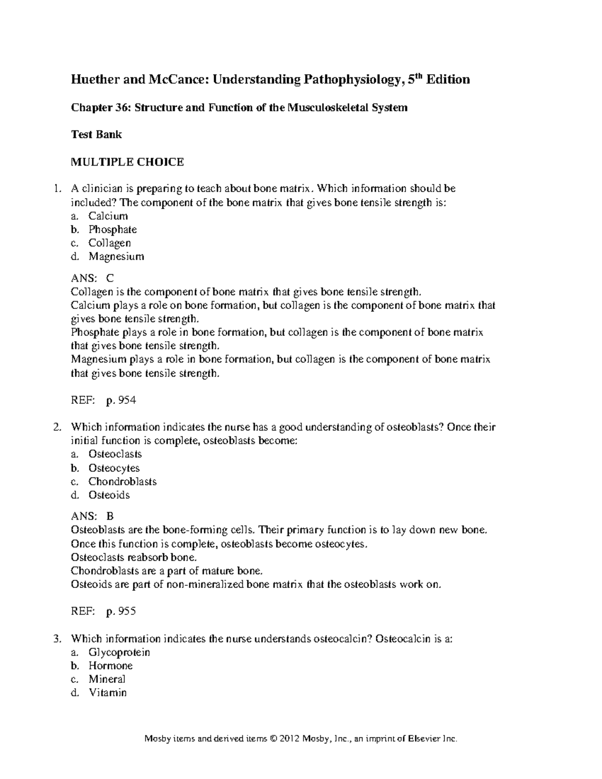 Chapter 036 - n/a - Huether and McCance: Understanding Pathophysiology, 5th Edition Chapter 36 ...