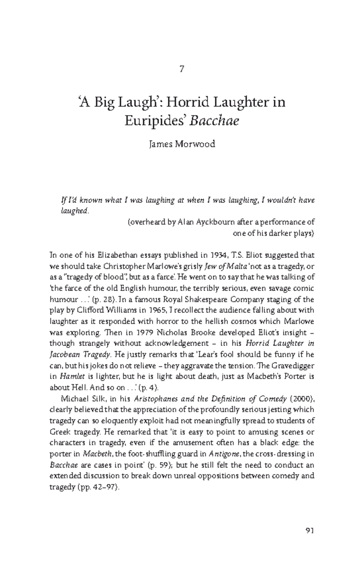 Horrid Laughter in Euripides' Bacchae: A Deep Dive into Tragedy - Studocu