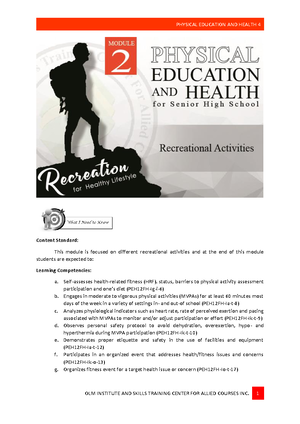 PE AND Health 12 Q3 Module 3d - 12 SENIOR HIGH SCHOOL Physical ...
