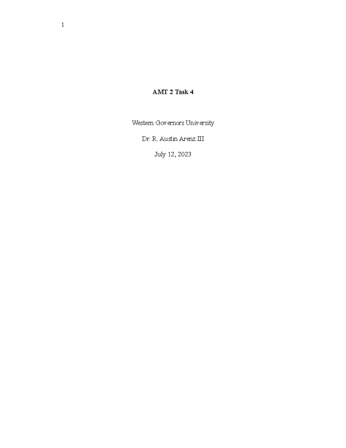 AMT 2 Task 4 - Analysis and Recommendations for Orthopedic Services ...