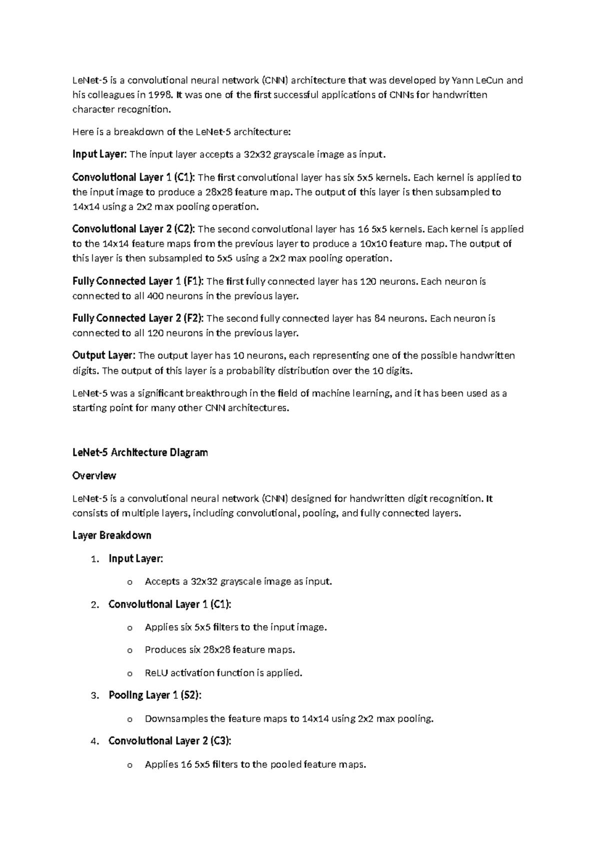 NNDL Notes - LeNet-5 is a convolutional neural network (CNN ...