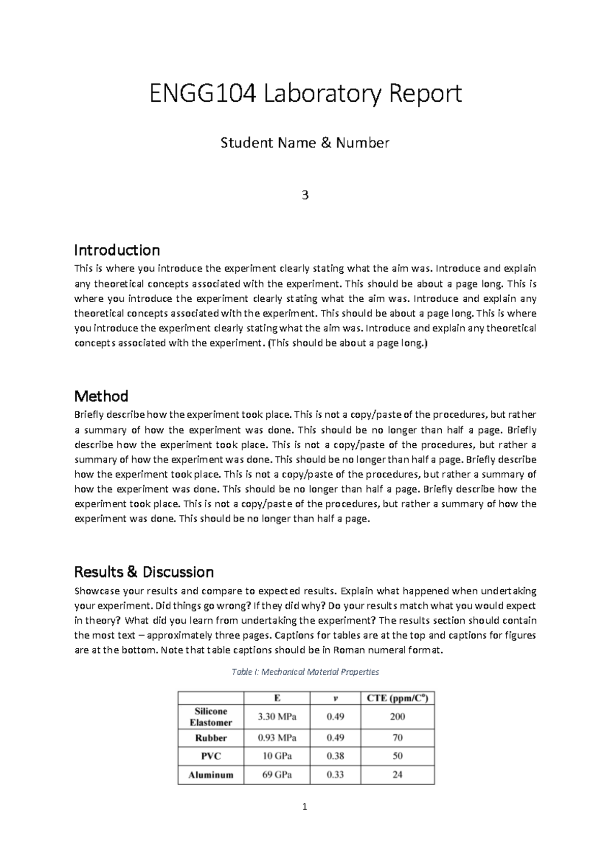 ENGG104 Lab Report: Experiment Overview and Results Analysis - Studocu